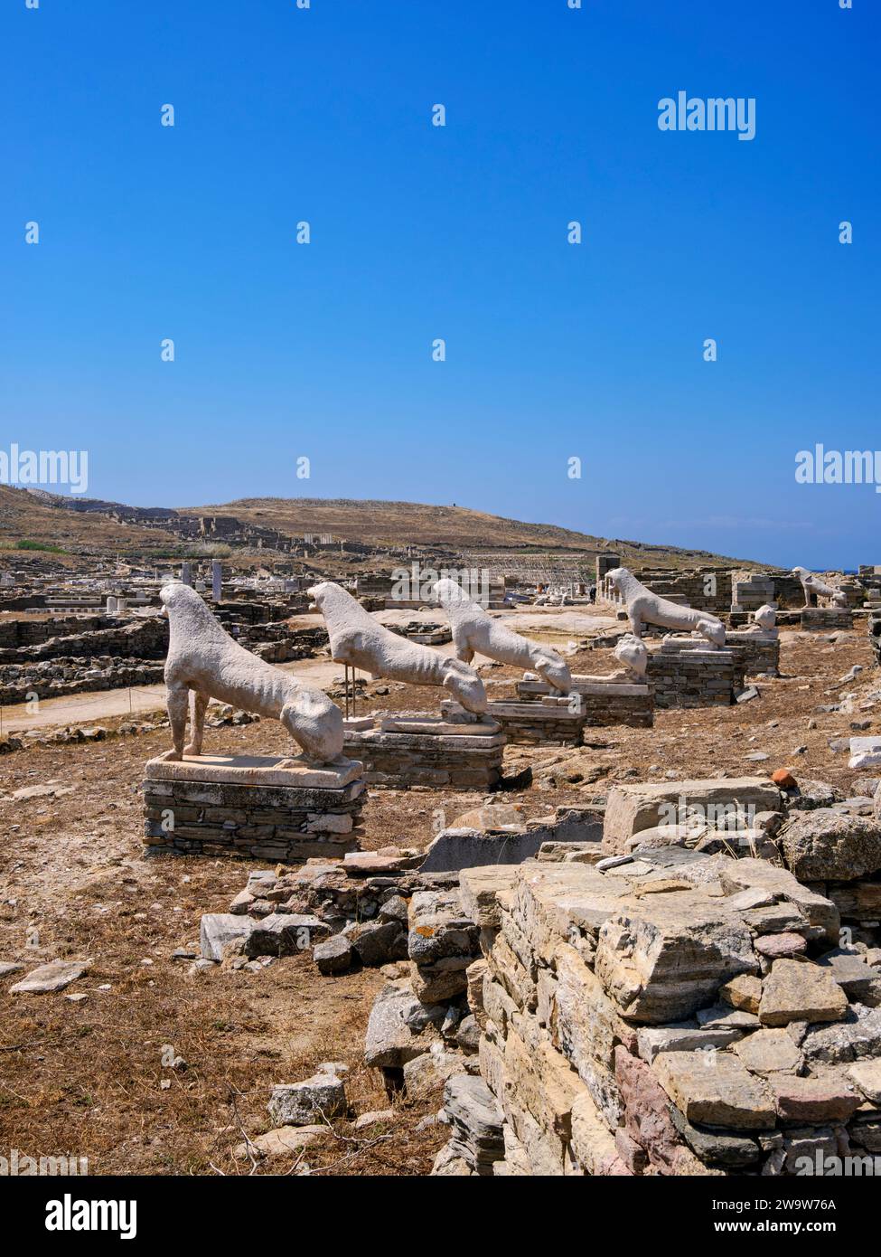 The Terrace of the Lions, Delos Archaeological Site, Delos Island ...
