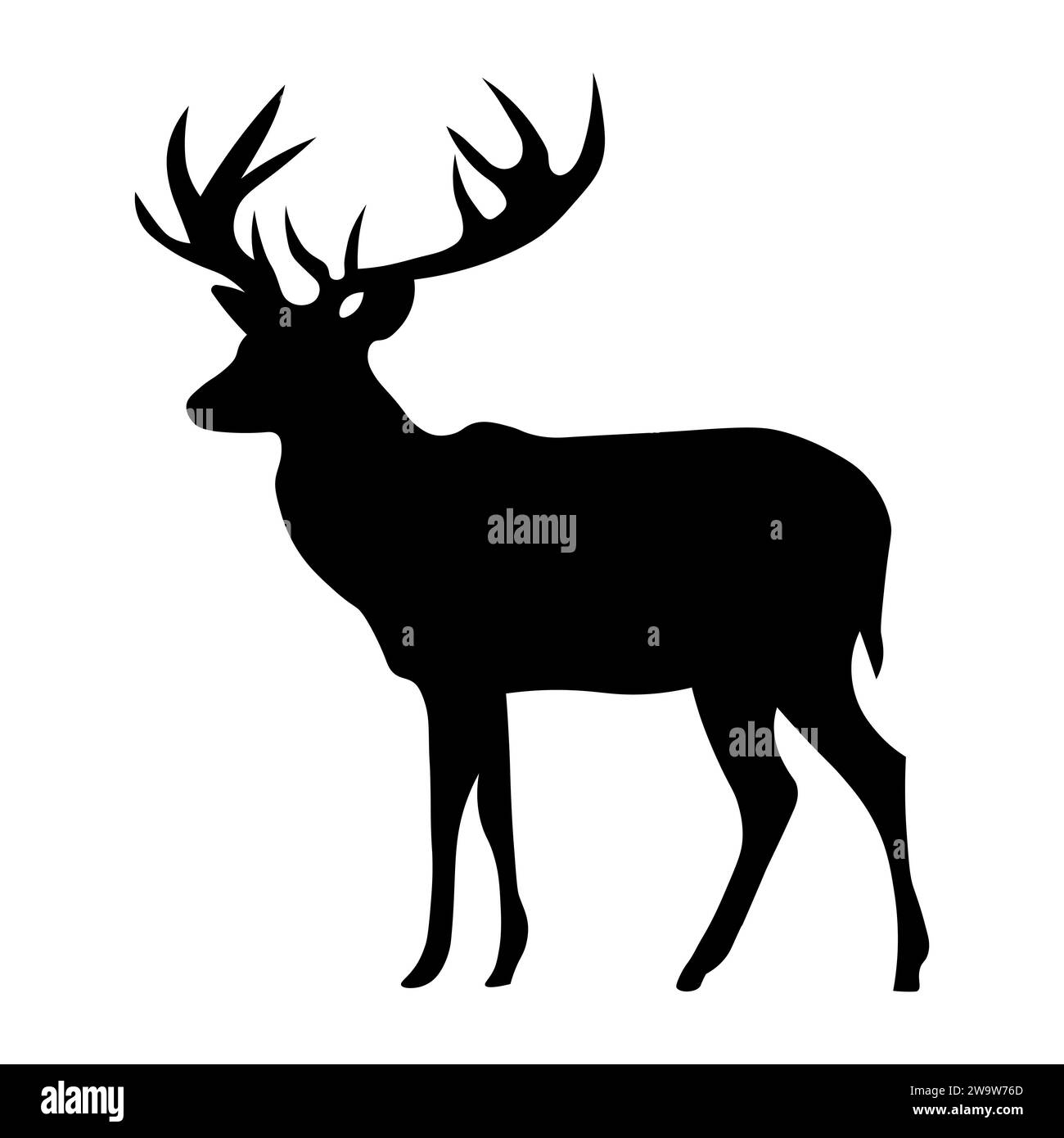 Deer black vector icon on white background Stock Vector Image & Art - Alamy