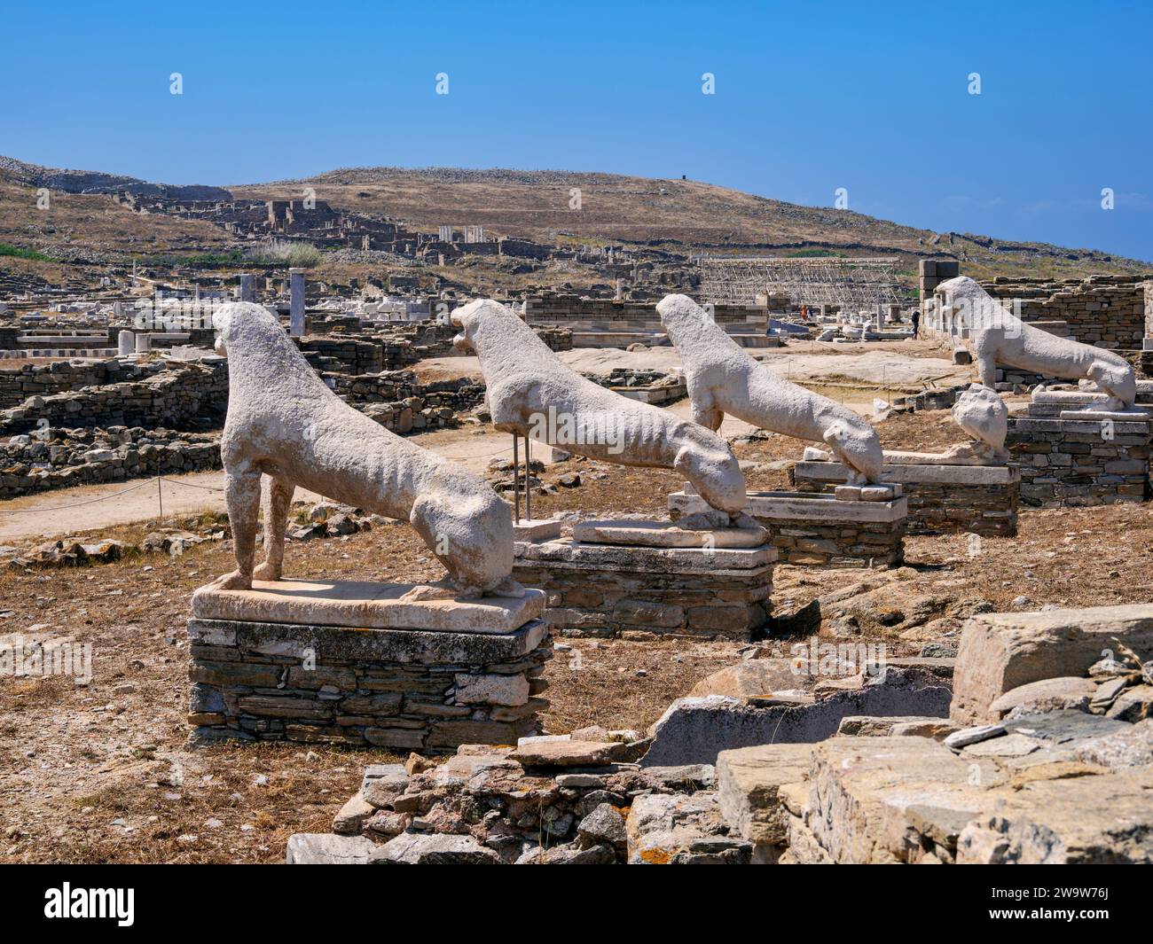 The Terrace of the Lions, Delos Archaeological Site, Delos Island ...