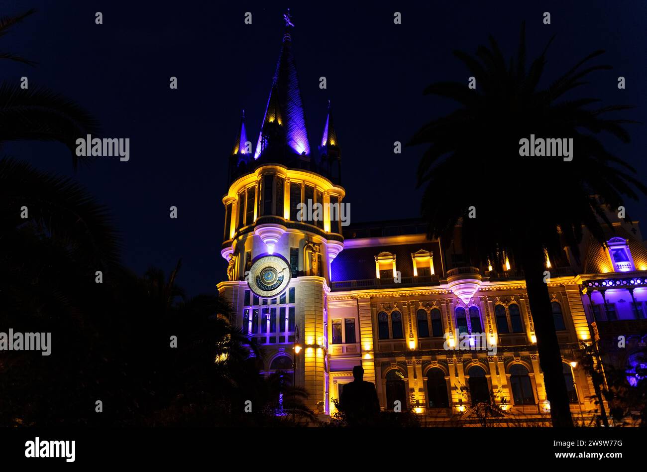 BATUMI, GEORGIA, AJARIA - AUGUST 30, 2022: Building with astronomical ...