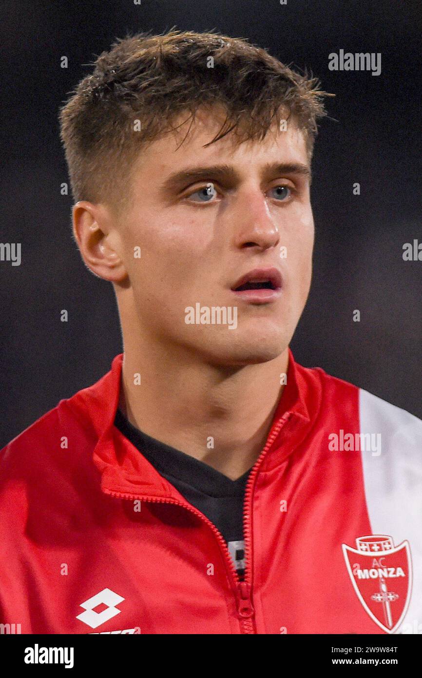 Naples, Italy. 29 Dec, 2023. Lorenzo Colombo of AC Monza during the ...