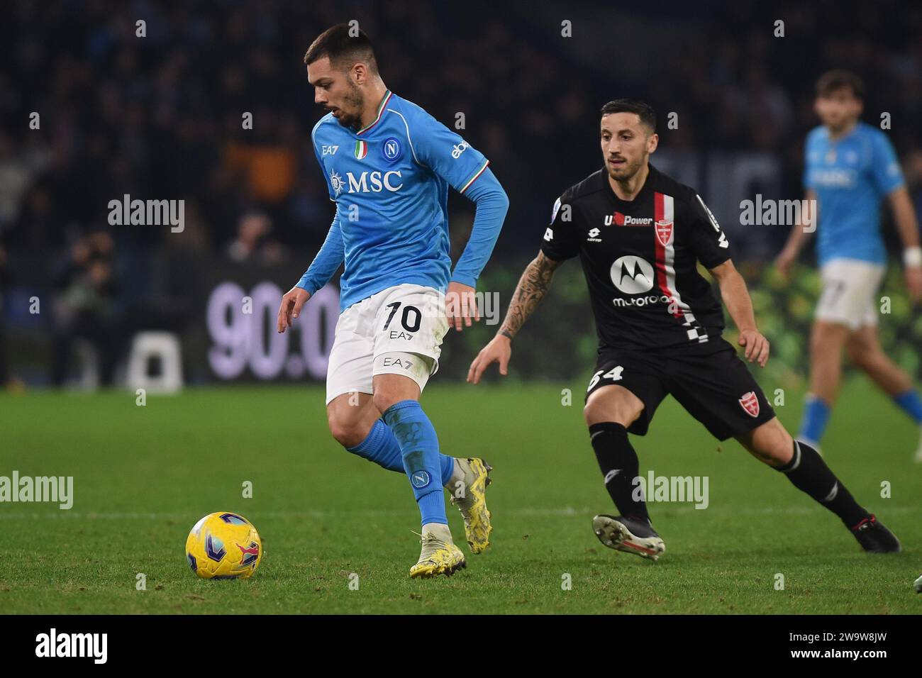 Naples, Italy. 29 Dec, 2023. Gianluca Gaetano of SSC Napoli during the ...