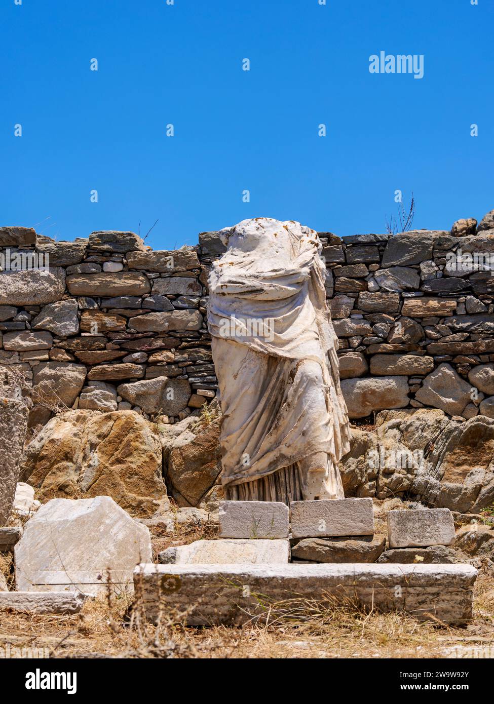 Headles Statue at the Temple of Isis, Delos Archaeological Site, Delos ...
