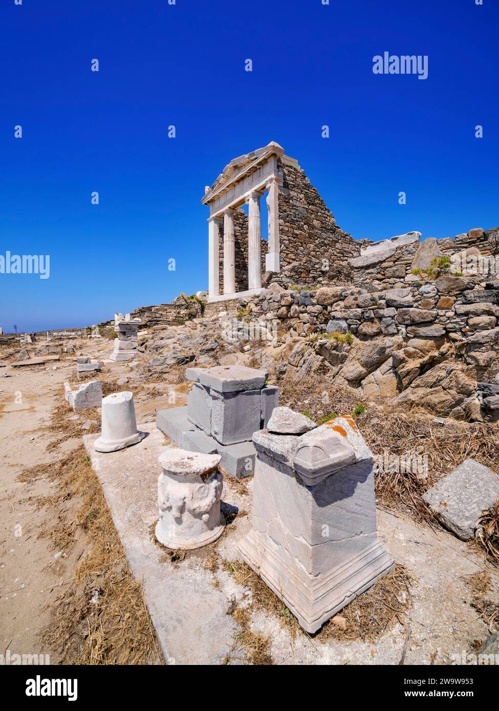Temple of Isis, Delos Archaeological Site, Delos Island, Cyclades ...