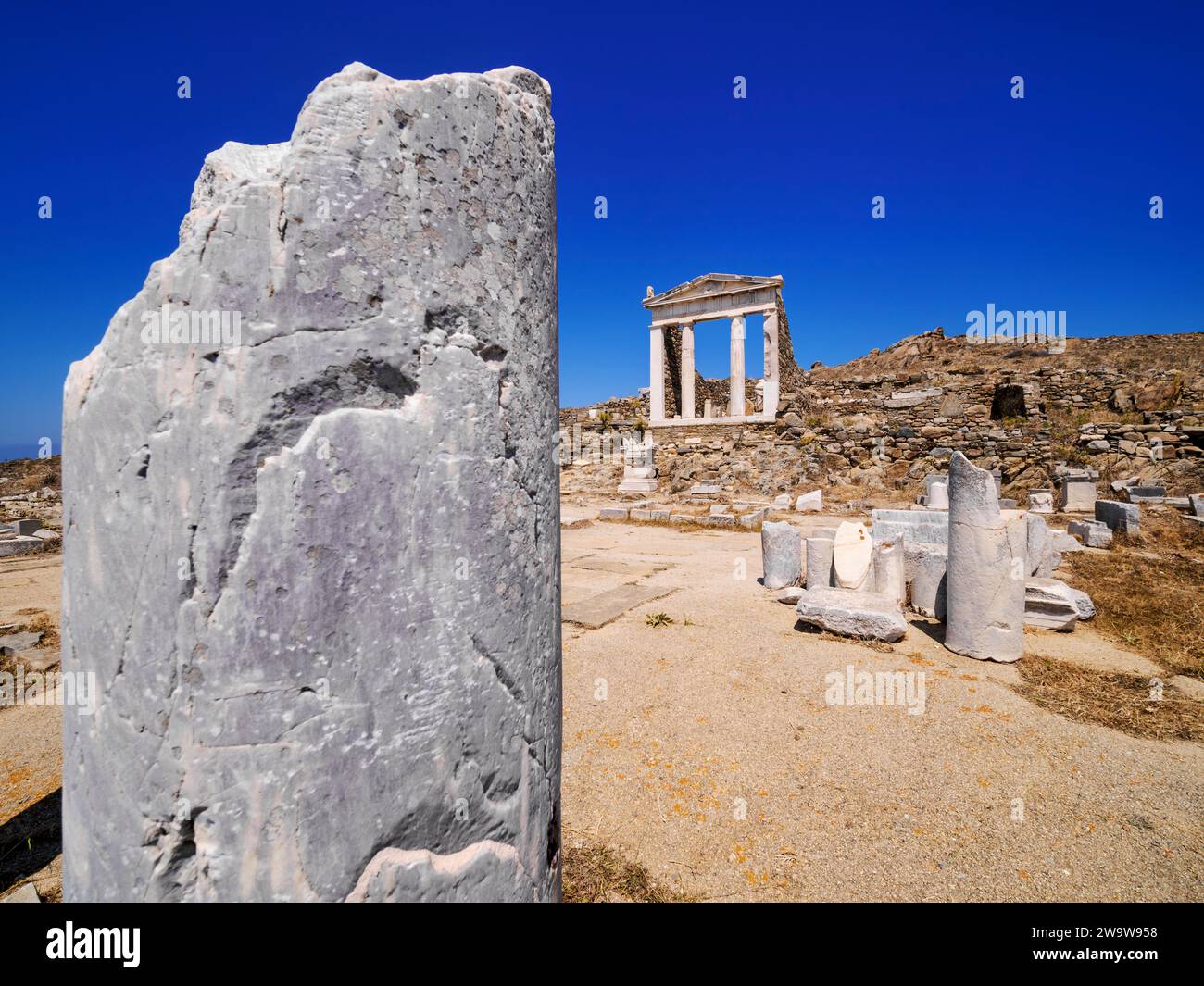 Temple of Isis, Delos Archaeological Site, Delos Island, Cyclades ...