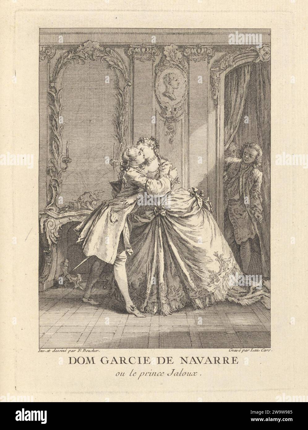 Dom Garcie de Navarre ou le prince Jaloux, from Gravures de Boucher ...