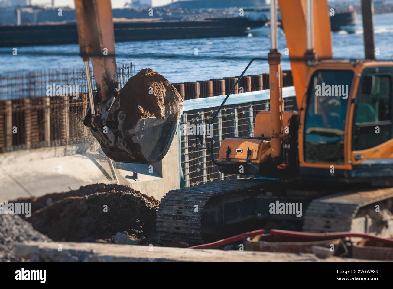 Truck unloading stone rubble on hi-res stock photography and images - Alamy