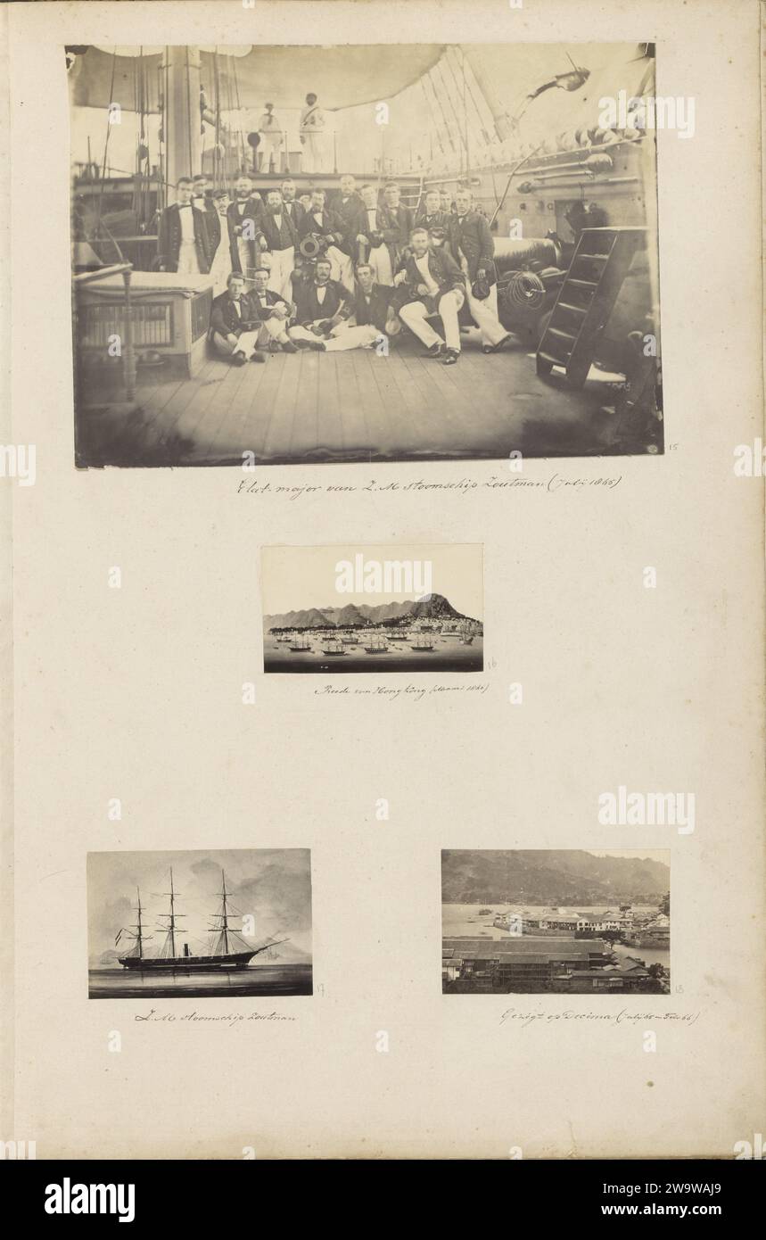 View of the port and buildings of Deshima, 1865 - 1866 photograph Part ...