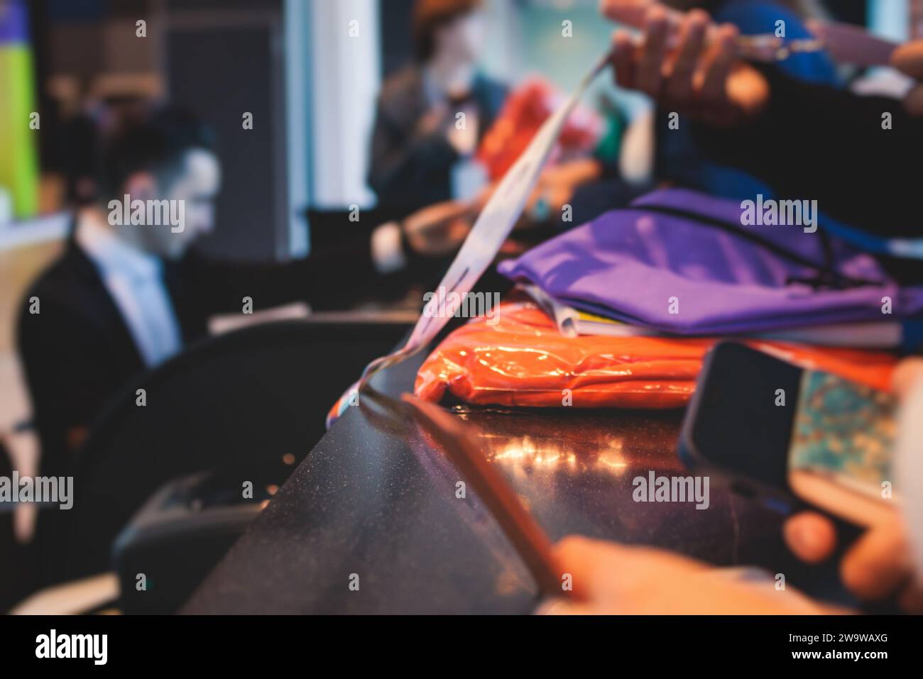 Process of receiving gift bag package for conference participants ...