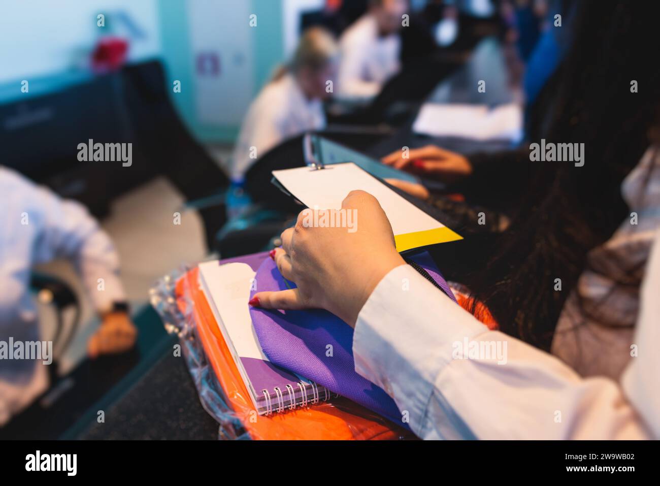 Process of receiving gift bag package for conference participants ...