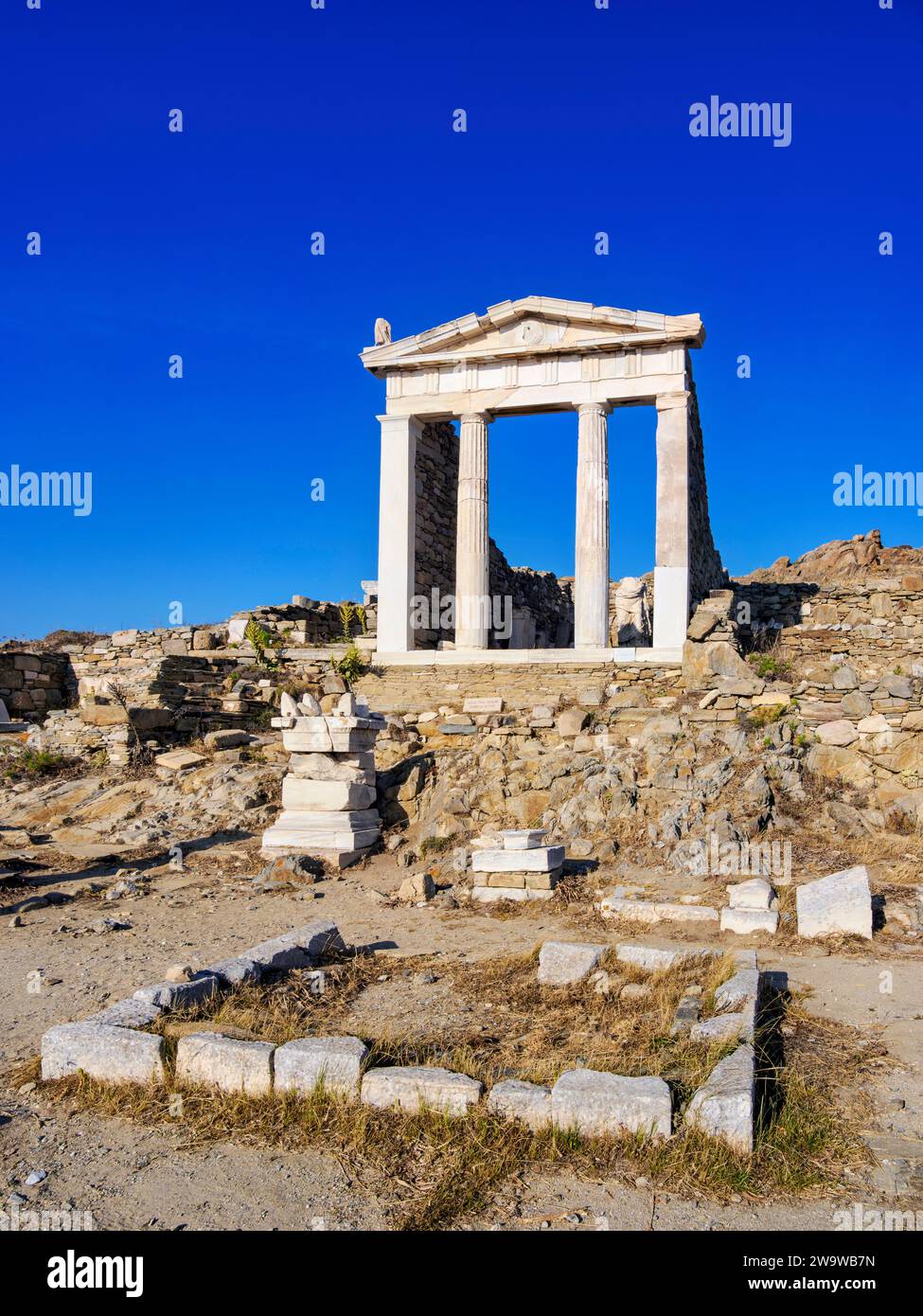 Temple of Isis, Delos Archaeological Site, Delos Island, Cyclades ...