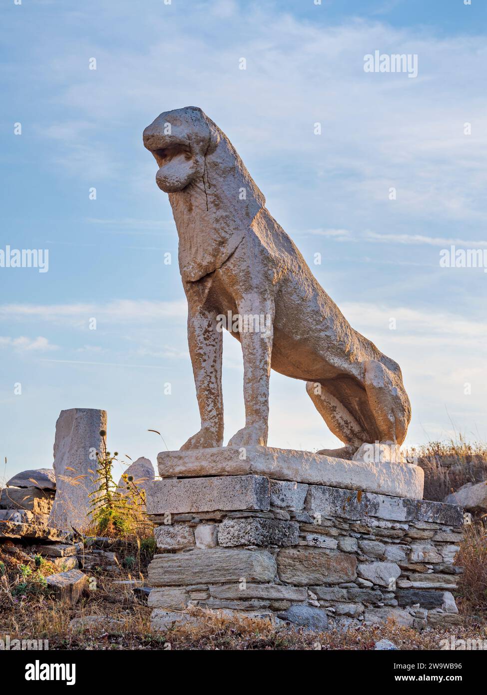 The Terrace of the Lions at sunset, Delos Archaeological Site, Delos ...