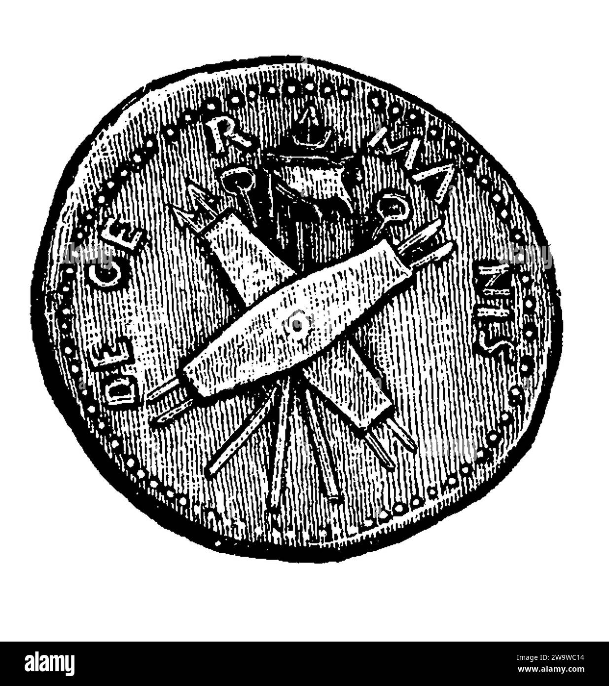 SIlver coin of Drufus the older, Nero Claudius Drusus Germanicus Roman ...