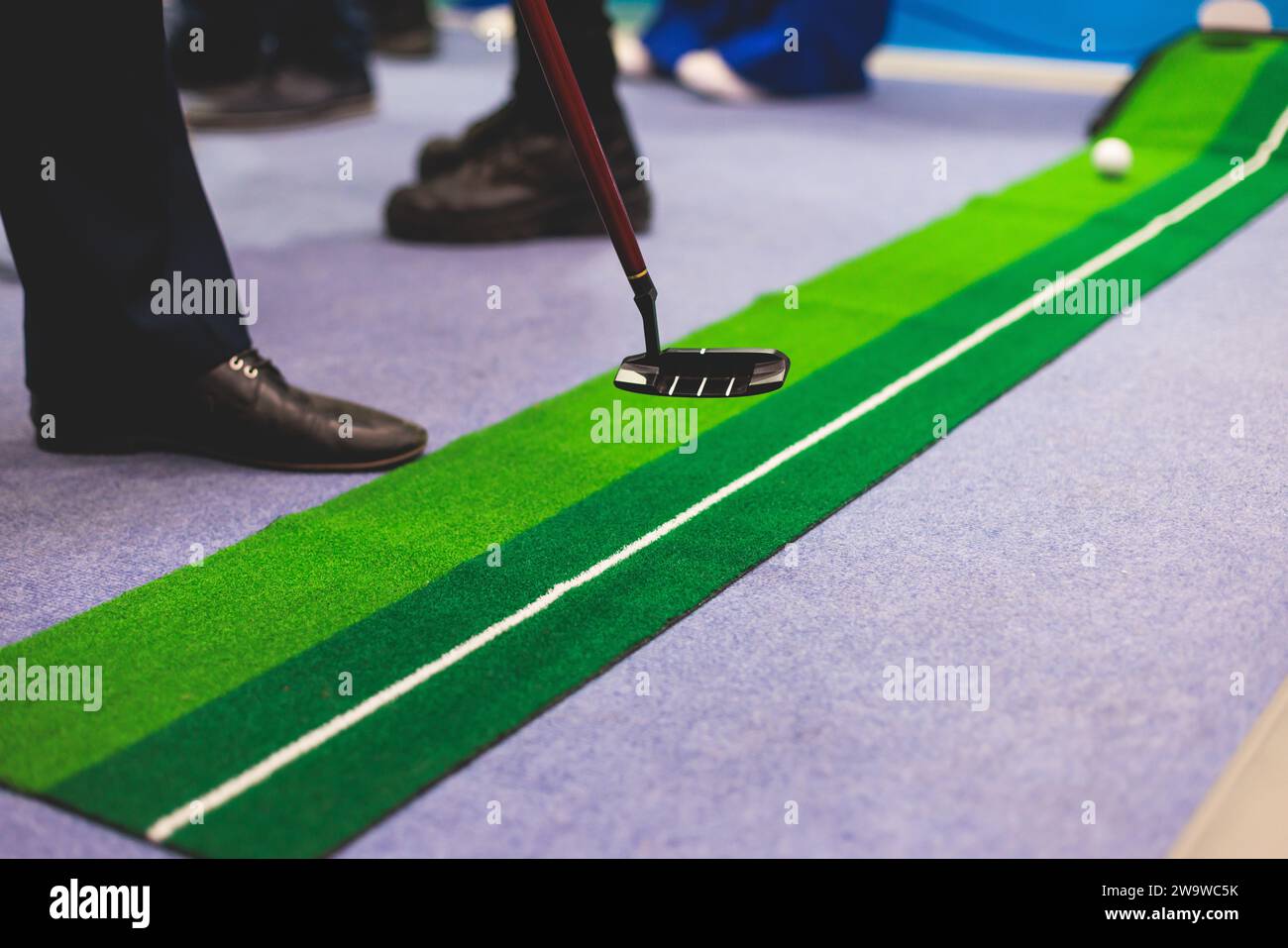 Mini golf course, process of playing miniature golf on a green ...