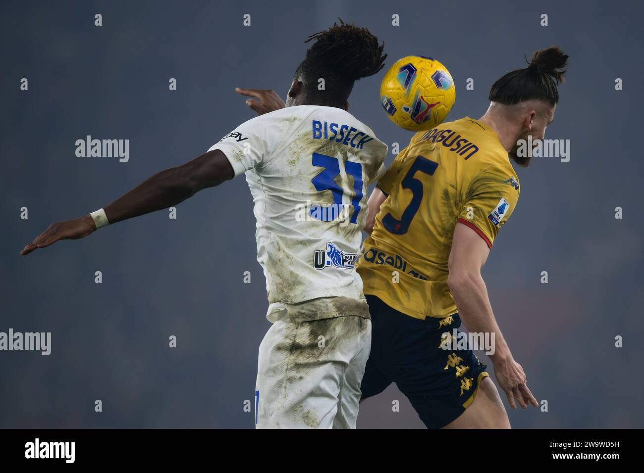 Genoa, Italy. 30 December 2023. Yann Aurel Bisseck of FC Internazionale ...
