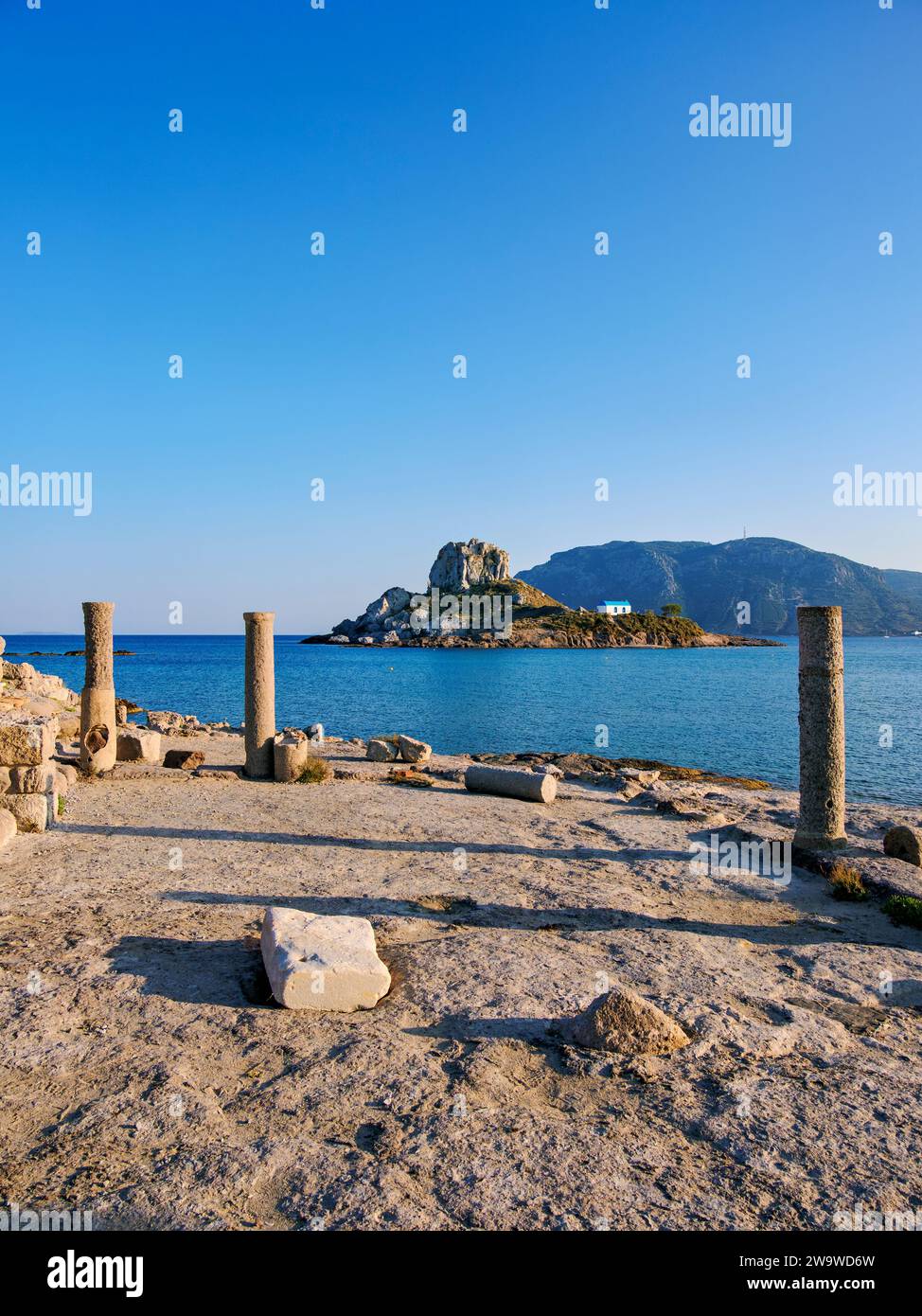St. Stefanos Basilica Ruins and Kastri Island, Agios Stefanos Beach ...
