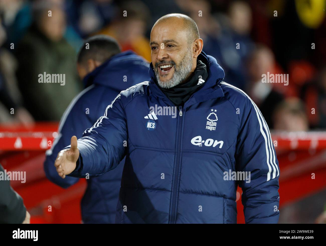 Nottingham Forest manager Nuno Espirito Santo hands out his hand for ...