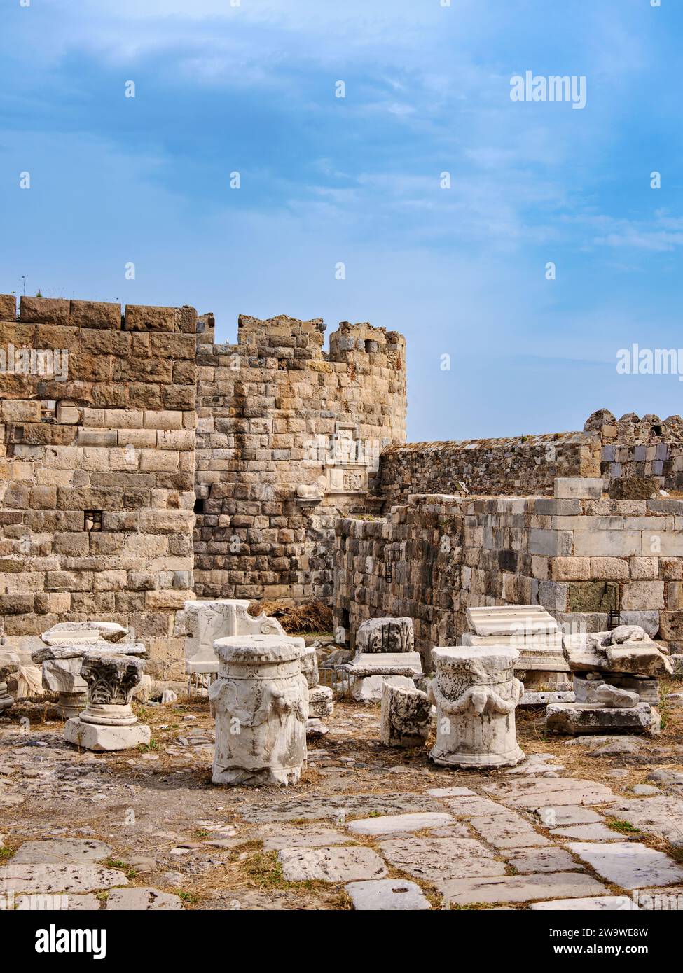 Nerantzia Castle, Kos Town, Kos Island, Dodecanese, Greece Stock Photo ...