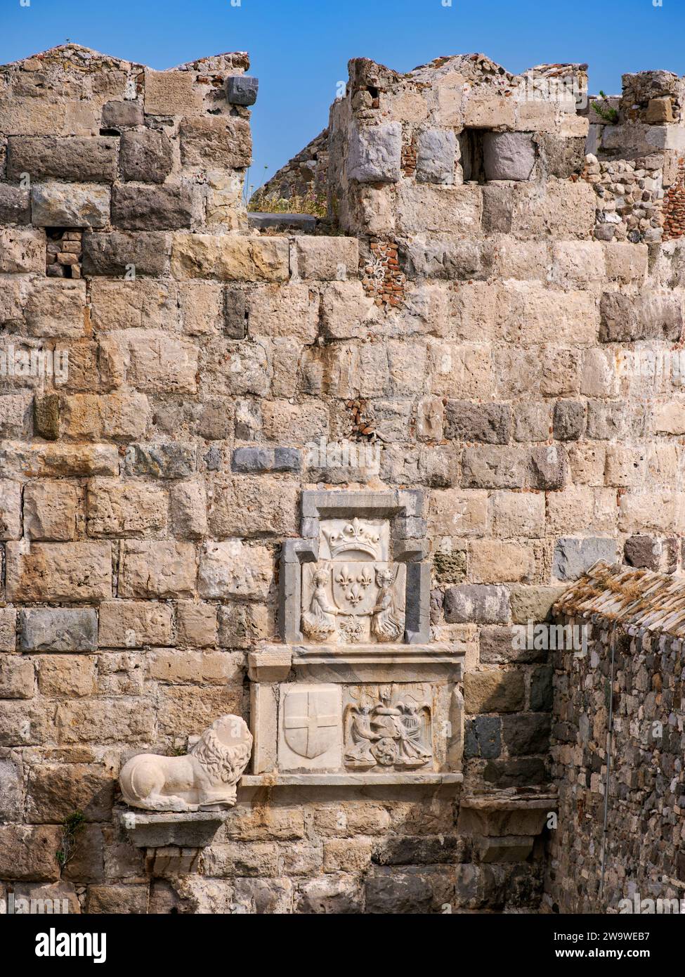 Nerantzia Castle, detailed view, Kos Town, Kos Island, Dodecanese ...