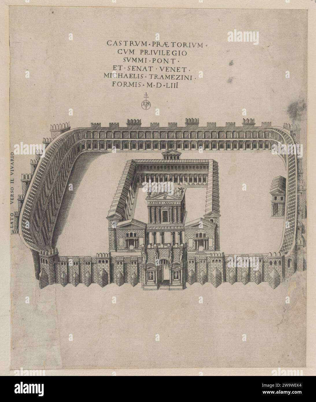 Castrum, from "Speculum Romanae Magnificentiae" 1941 by Anonymous Stock ...
