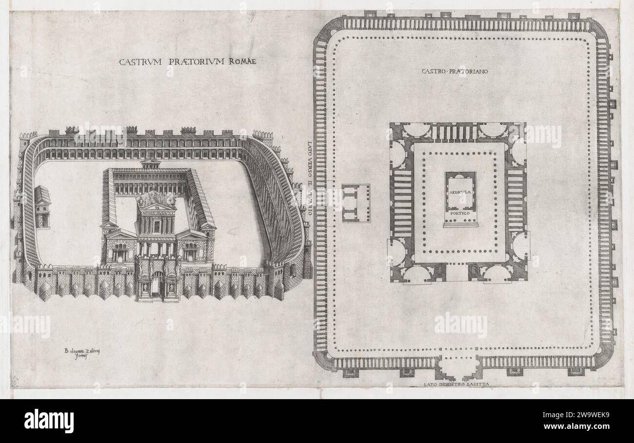 Castrum, from "Speculum Romanae Magnificentiae" 1941 by Anonymous Stock ...