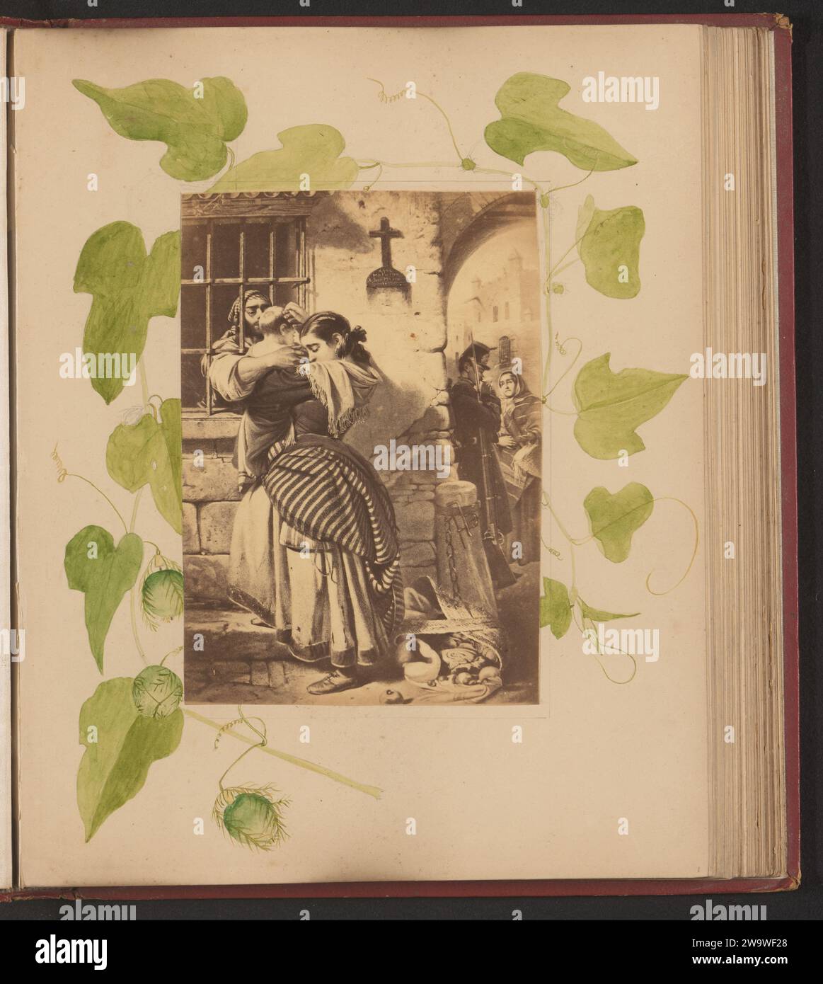 Photo production of a painting by a woman with a child visiting her ...