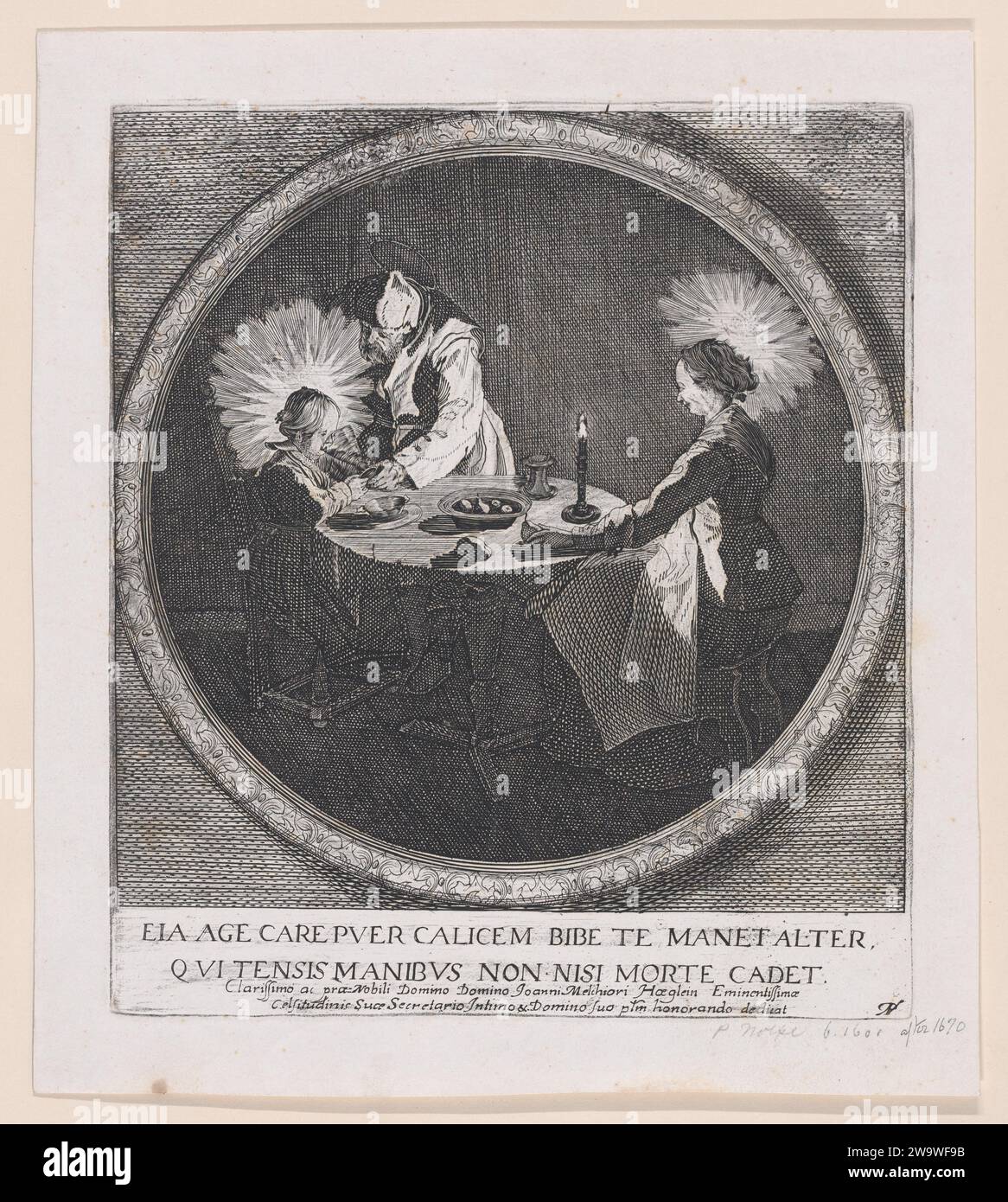 Reverse Copy of Le Benedicite, estampe appelee aussi La Sainte Famille ...