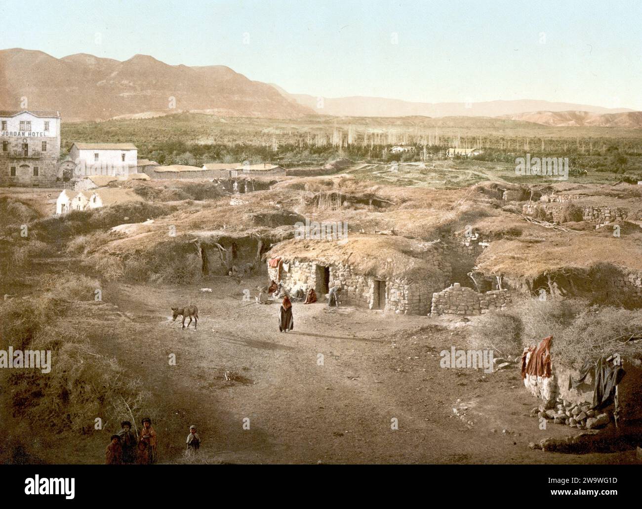Gesamtansicht von Jericho, Heiliges Land, Israel, um 1890, Historisch ...