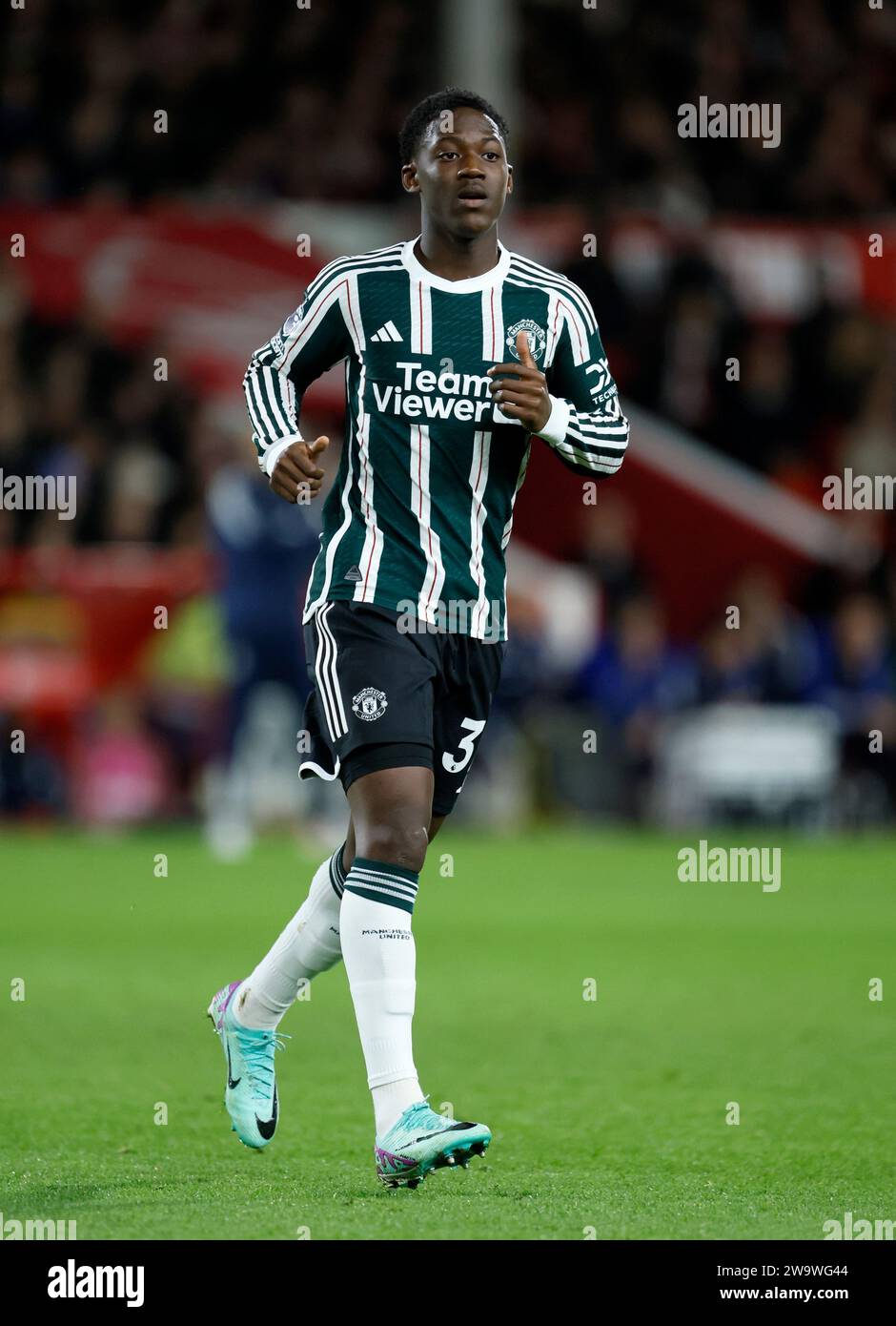 Manchester United's Kobbie Mainoo during the Premier League match at ...