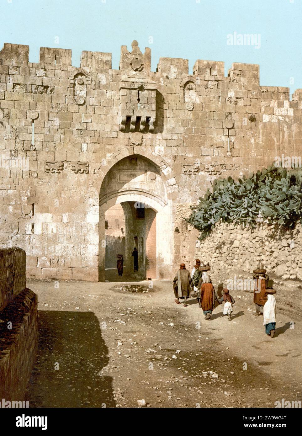 Das Stephanstor, Jerusalem, Heiliges Land, Israel, um 1890, Historisch ...