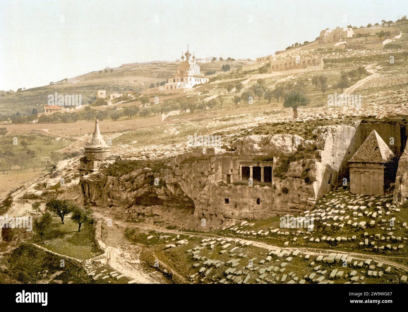 Tal der Gräber von Jehoschaphat, Jerusalem, Heiliges Land, Israel, um ...