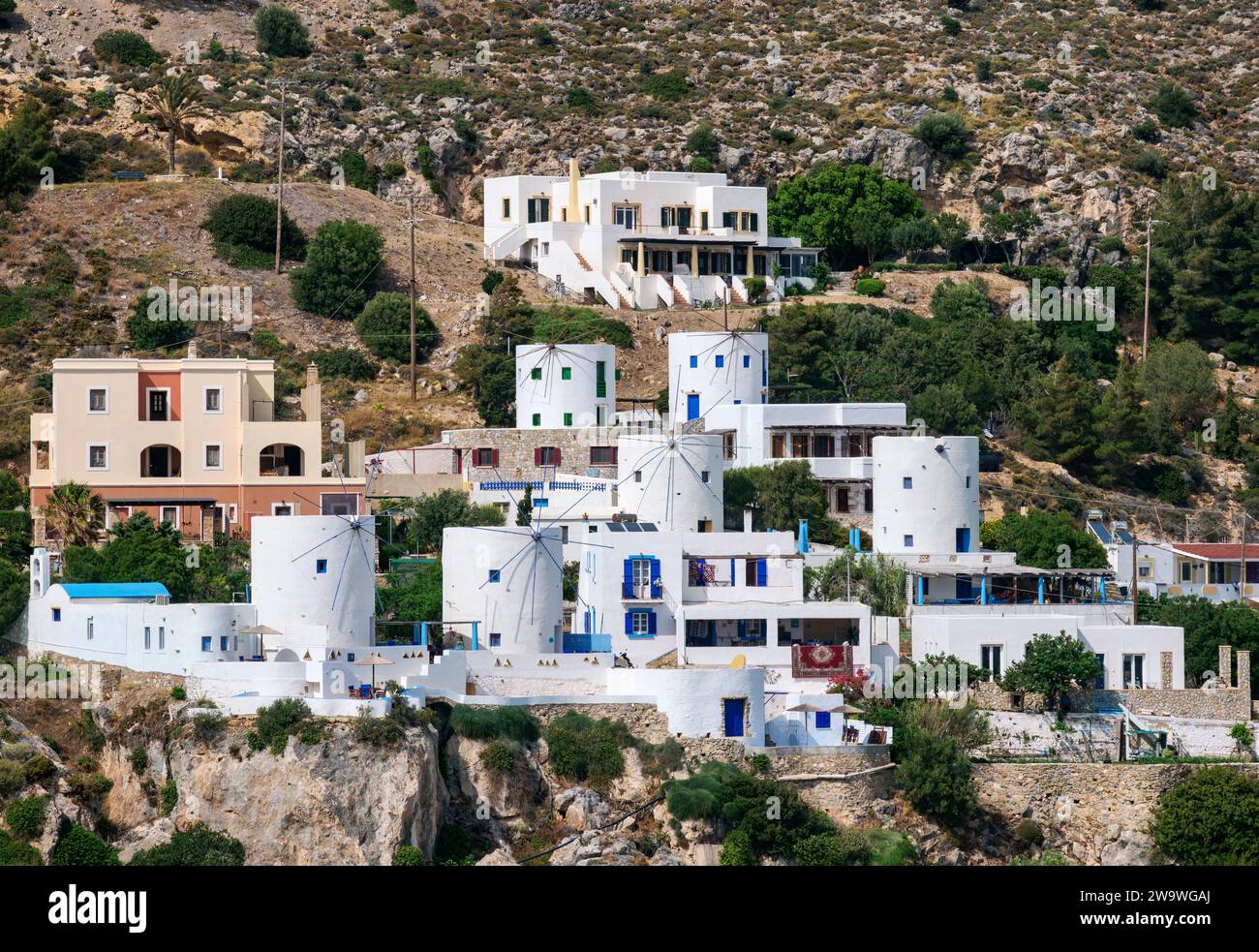 Windmill leros island greece hi-res stock photography and images - Alamy