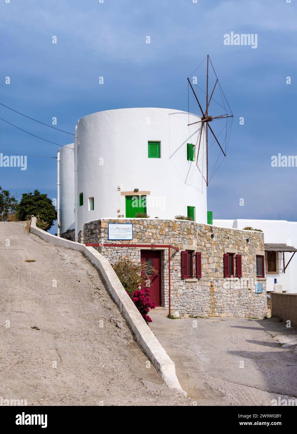 Windmill leros island greece hi-res stock photography and images - Alamy