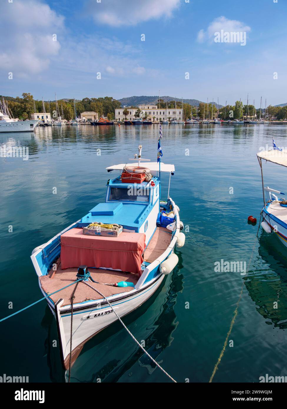 Port in Lakki Town, Leros Island, Dodecanese, Greece Stock Photo - Alamy