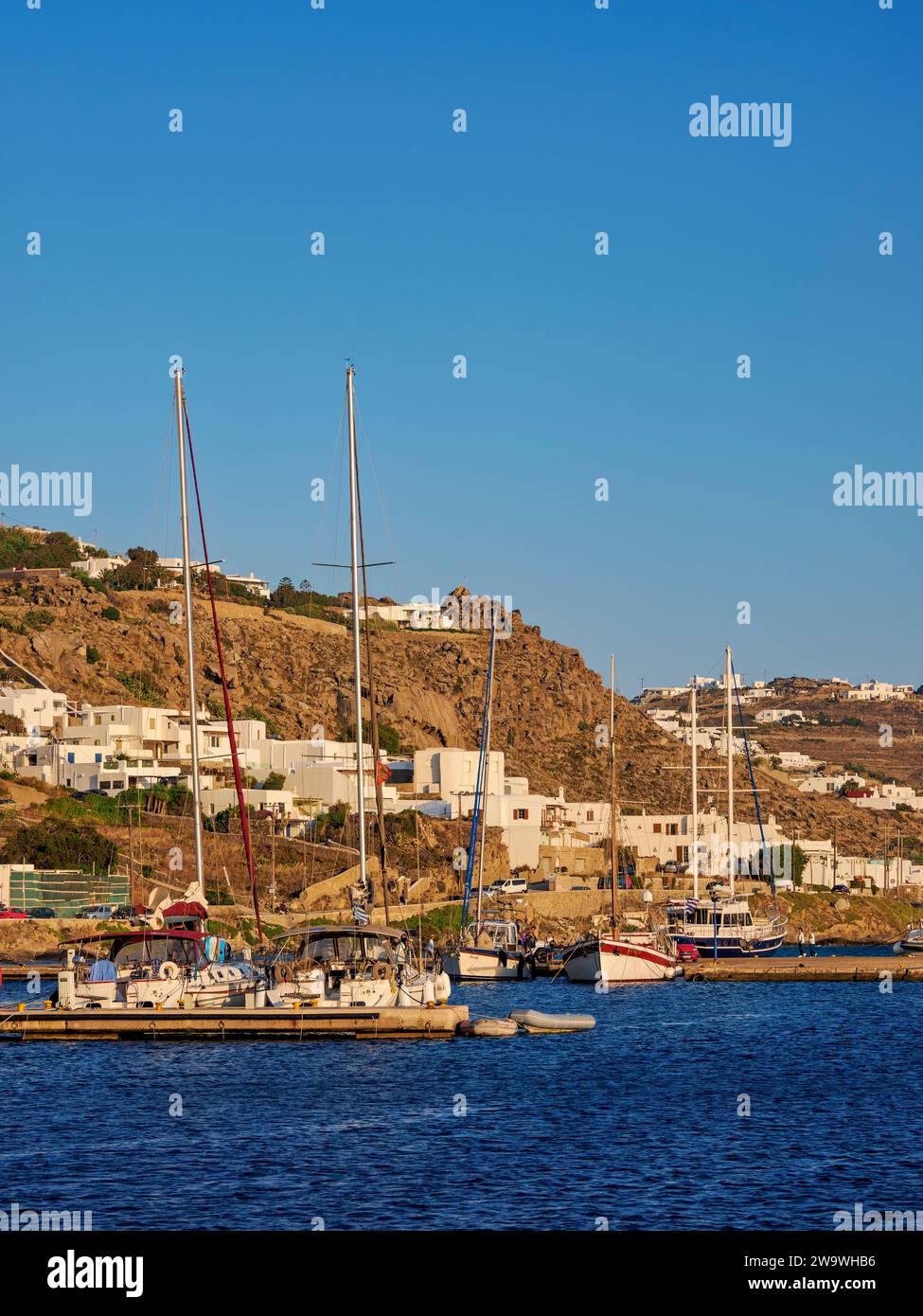 Mykonos Port, Tourlos, Mykonos Island, Cyclades, Greece Stock Photo - Alamy