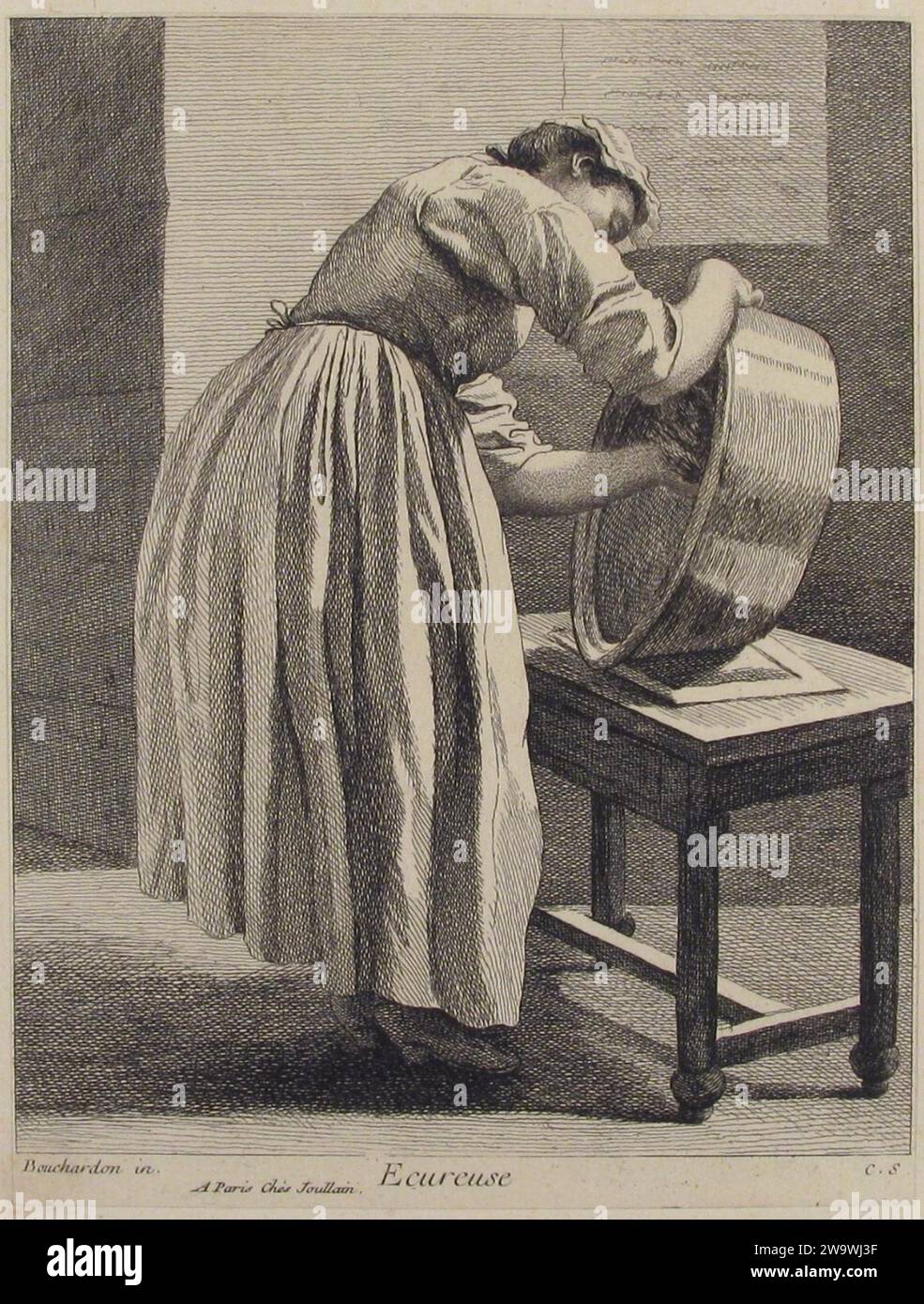 Scullery Maid 1953 by Edme Bouchardon Stock Photo - Alamy