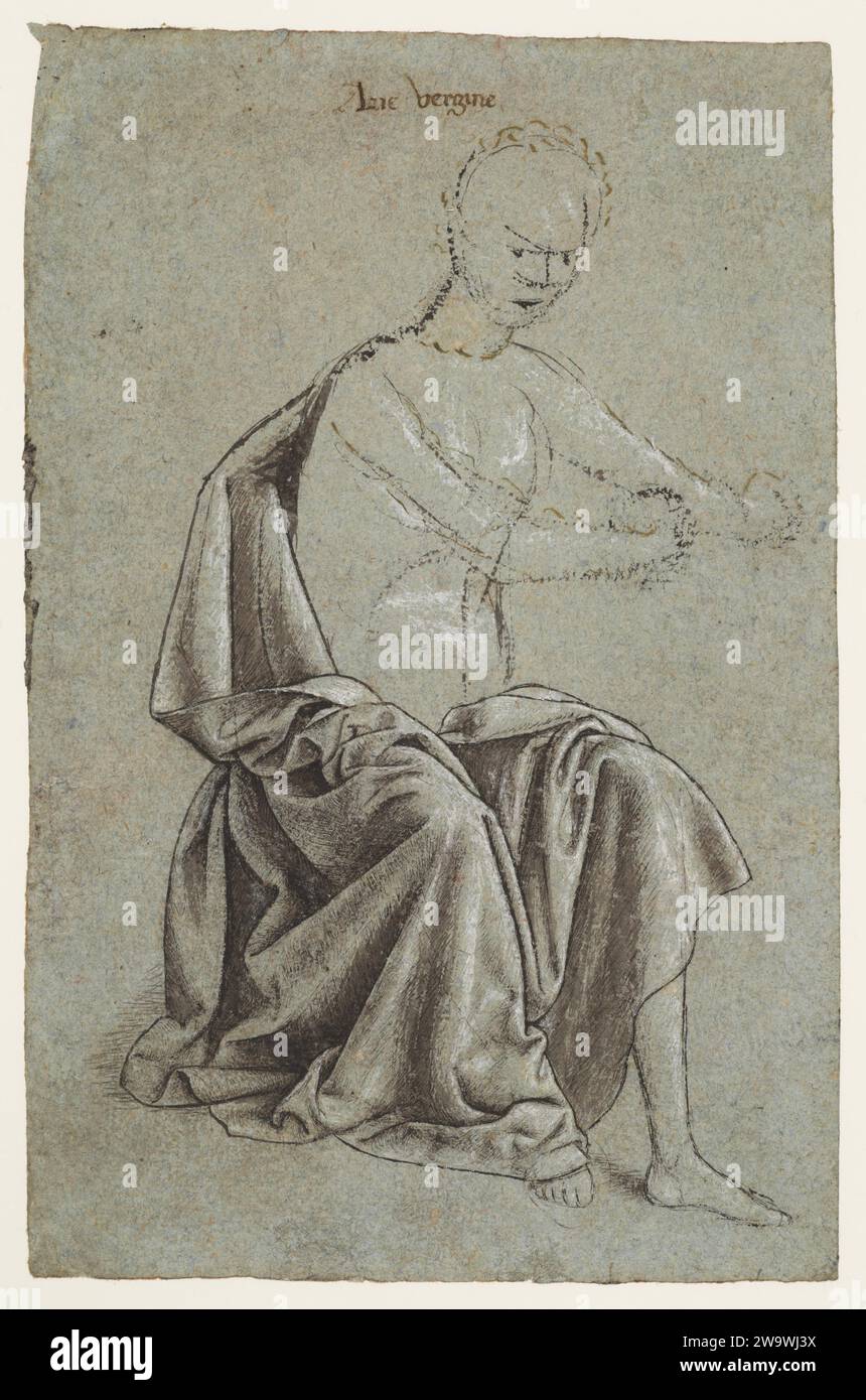 Study of a Seated Mannequin with an Arrangement of Drapery, for a ...