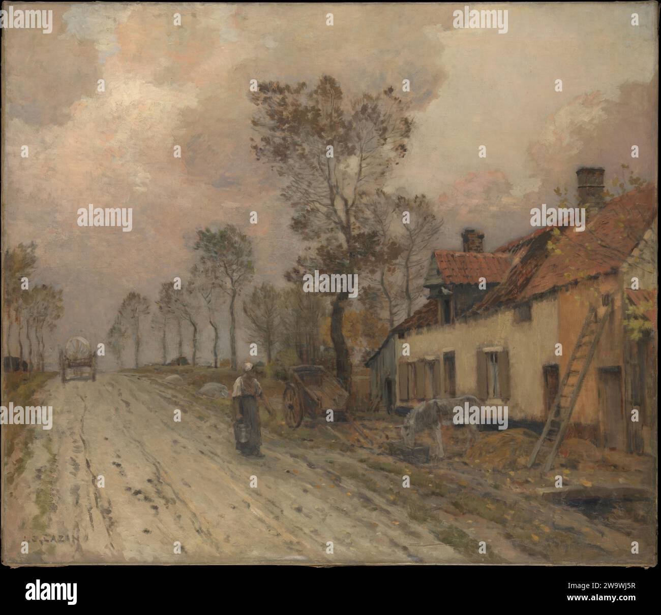 The Route Nationale at Samer 1915 by Jean-Charles Cazin Stock Photo - Alamy