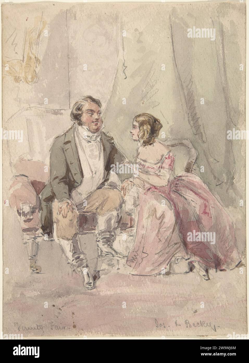 Scene from Vanity Fair: "Jos and Becky" 1966 by Jerry Barret Stock ...
