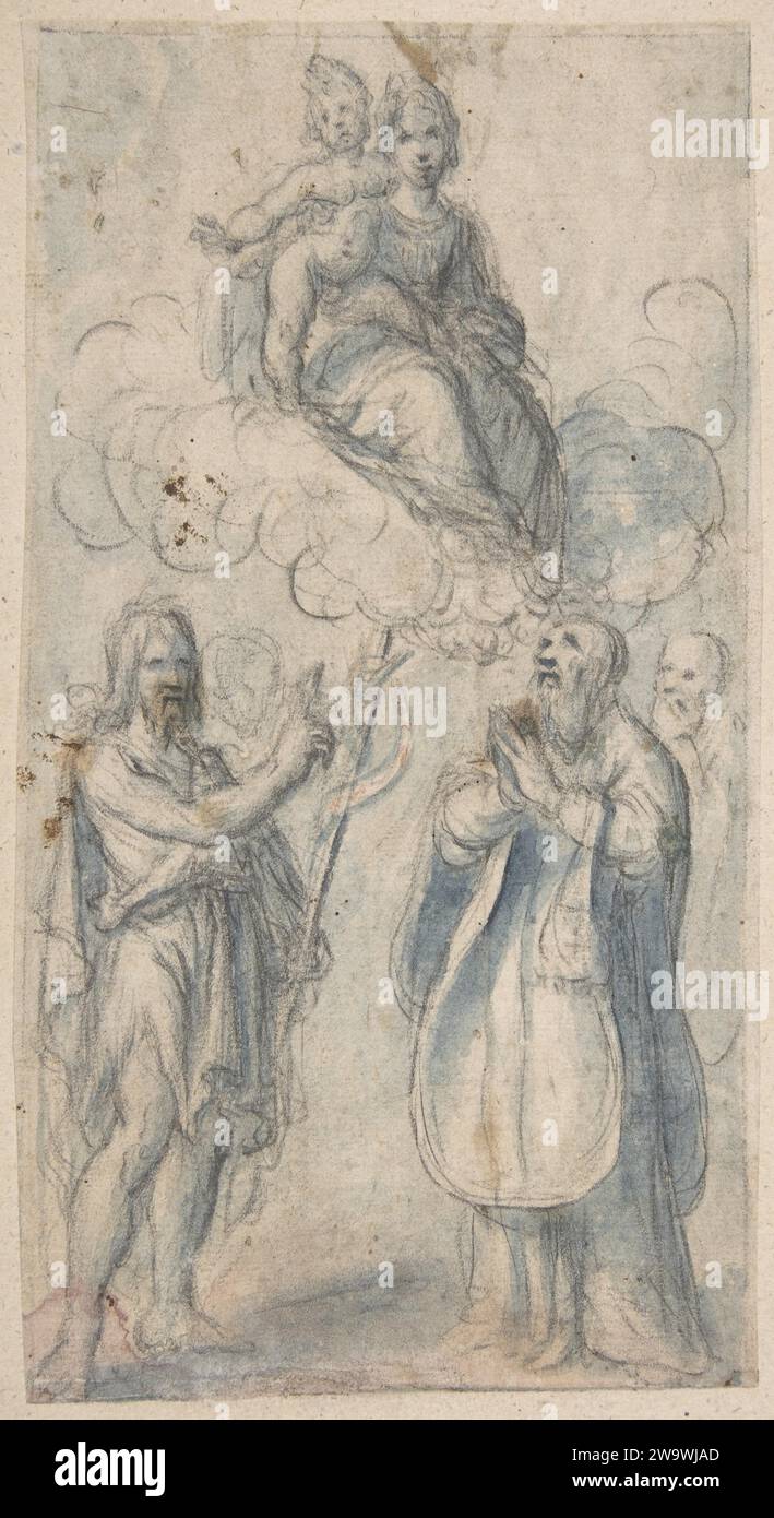The Virgin and Child with Saint John the Baptist, Pope Saint Dionysius ...
