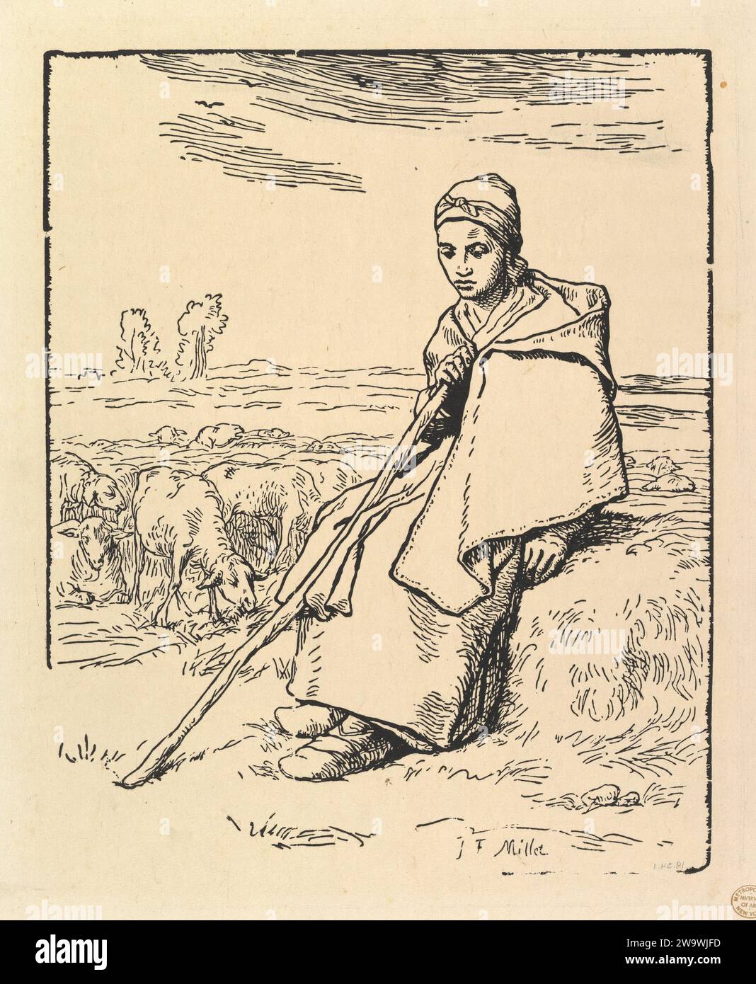 Seated shepherdess hi-res stock photography and images - Alamy