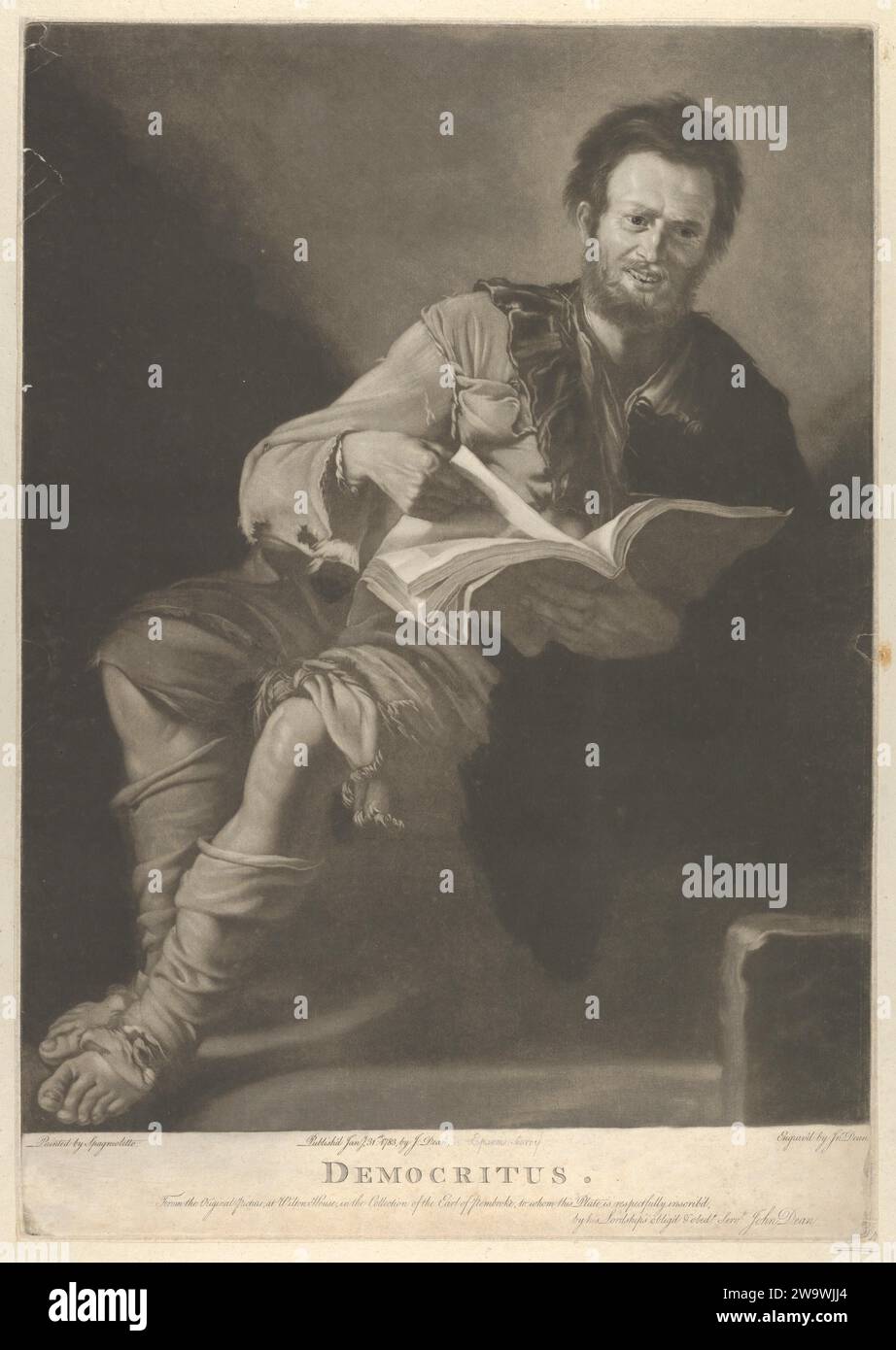 Democritus, seated, holding a book and looking towards the viewer 1962 ...