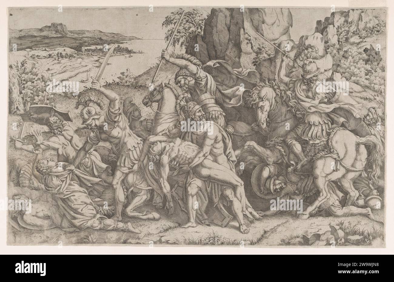 Battle around the Body of Patroclus 1974 by Anonymous, School of ...