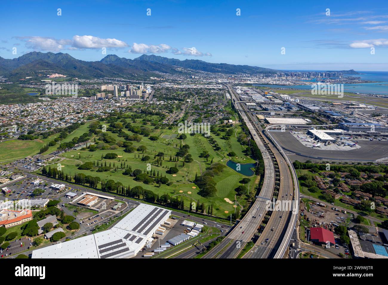 Navy Marine Golf Course, Pearl Harbor, Honolulu, Oahu, Hawaii Stock ...