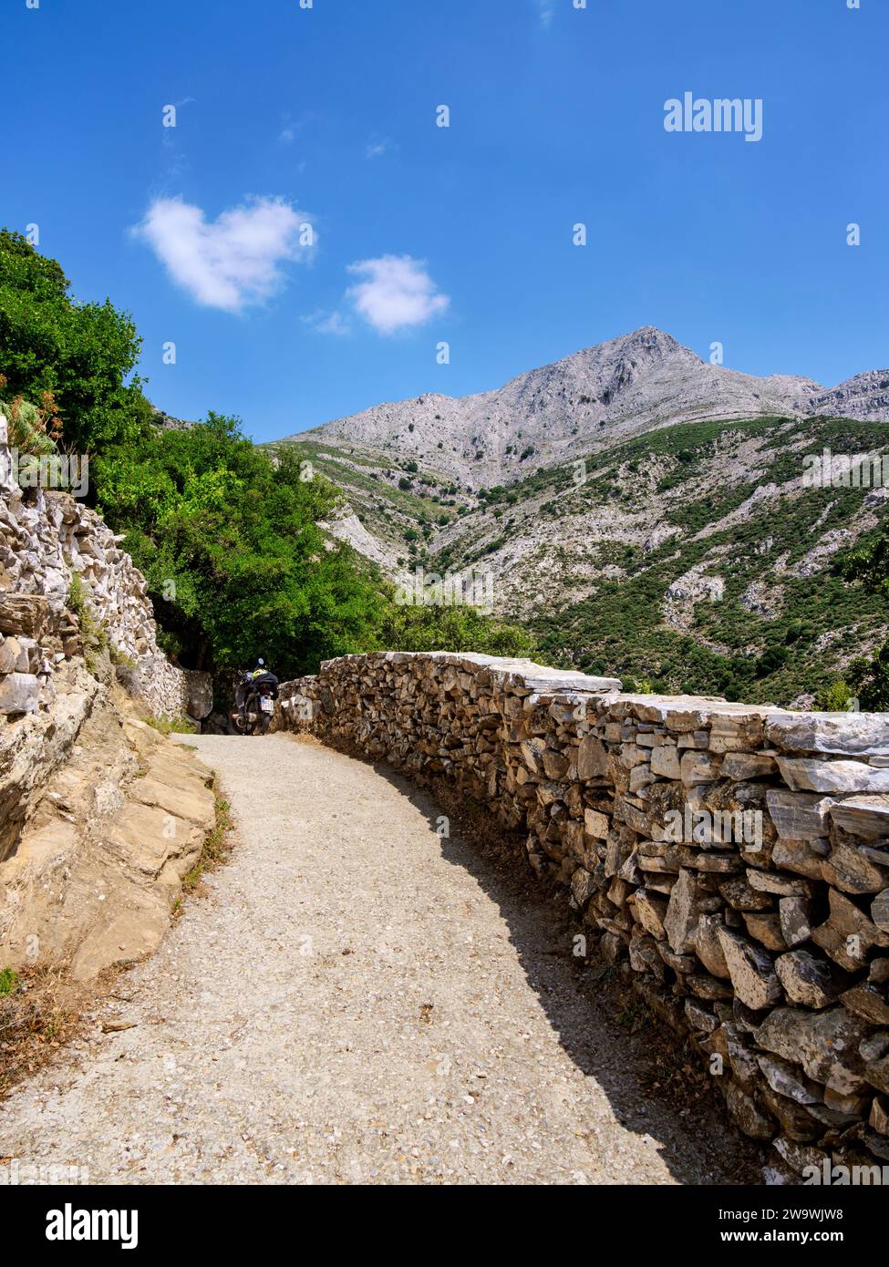 Trail to Mount Zas or Zeus, Naxos Island, Cyclades, Greece Stock Photo ...