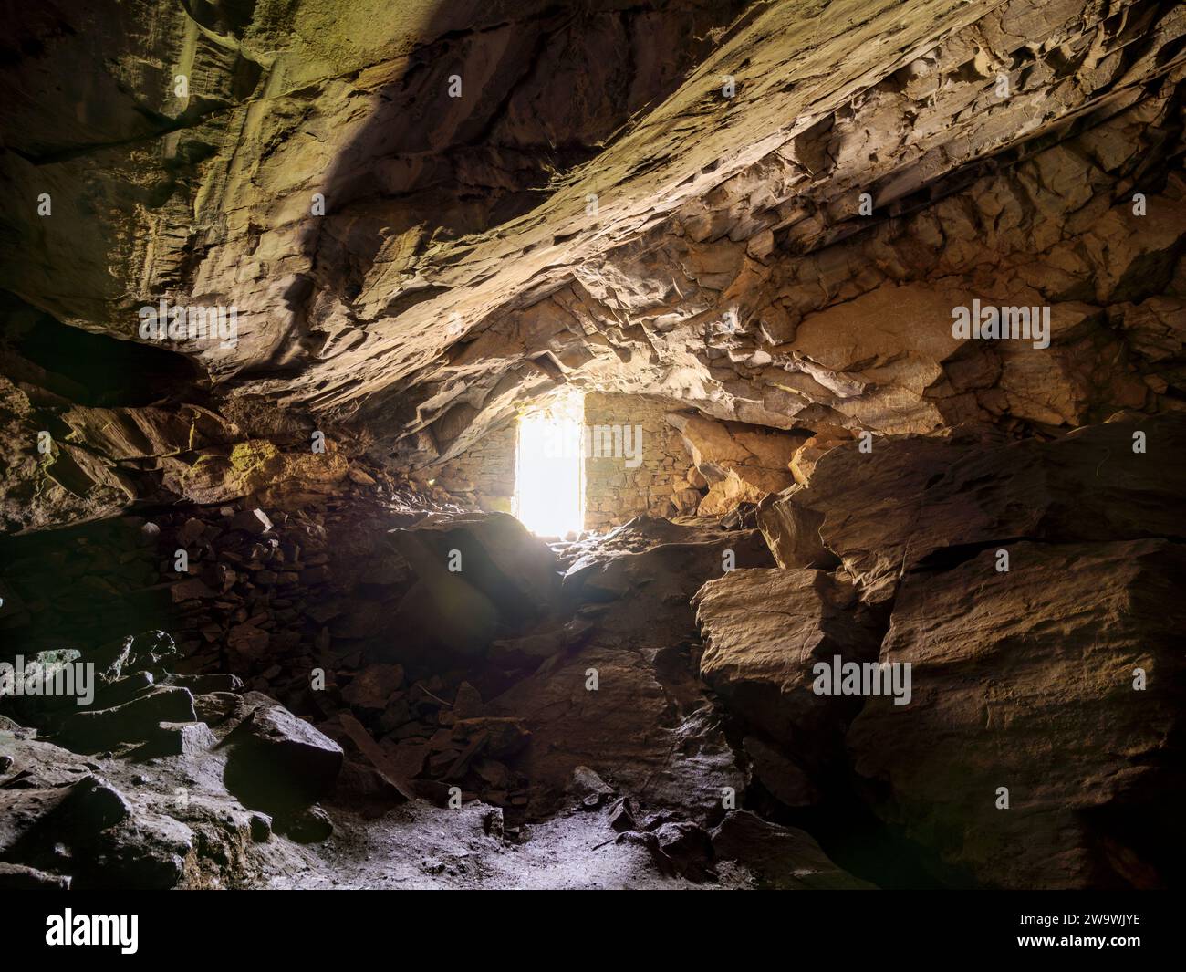 Cave of Zas, interior, Mount Zas or Zeus, Naxos Island, Cyclades ...