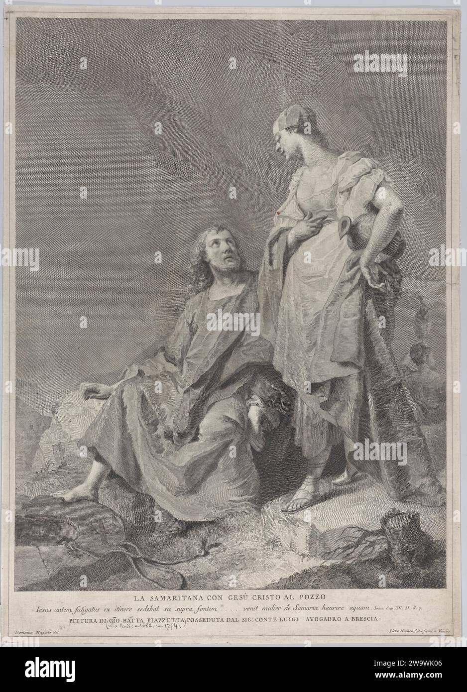 Christ and the woman of Samaria at the well, from the series of 112 ...