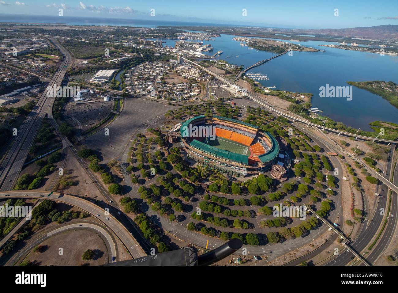 Honolulu Stadium, Pearl Harbor, Honolulu, Oahu, Hawaii Stock Photo - Alamy