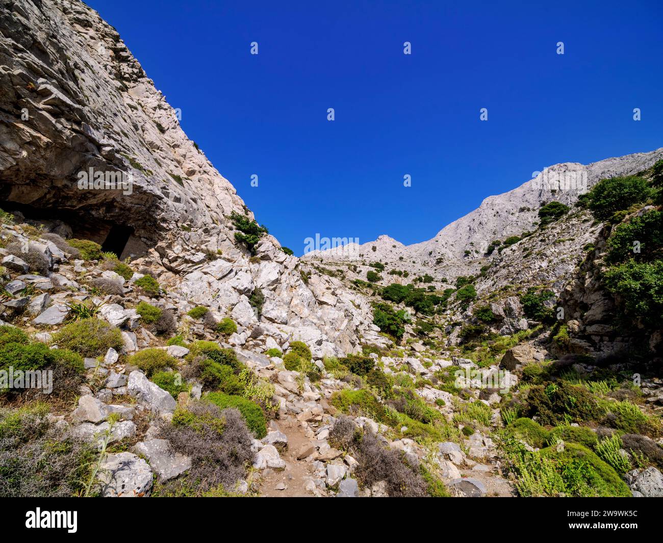 Trail to Mount Zas or Zeus, Naxos Island, Cyclades, Greece Stock Photo ...