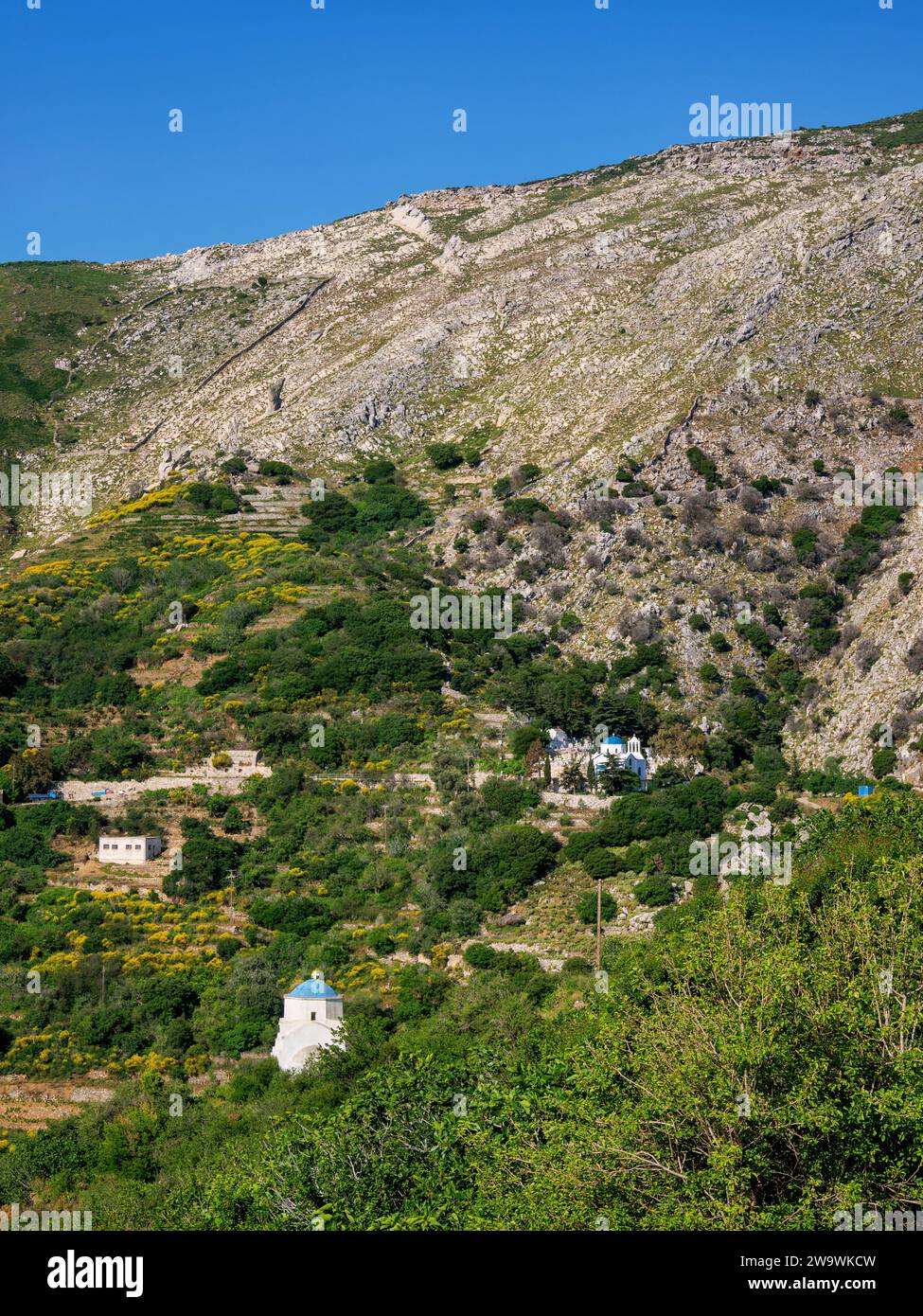 Church of St George, elevated view, Skado, Naxos Island, Cyclades ...